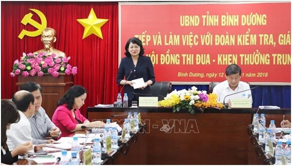 Phó Chủ tịch nước Đặng Thị Ngọc Thịnh: Phong trào thi đua yêu nước tỉnh Bình Dương đã phát huy ...